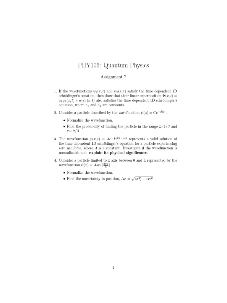 Assignment PHY106!7!3 | PDF