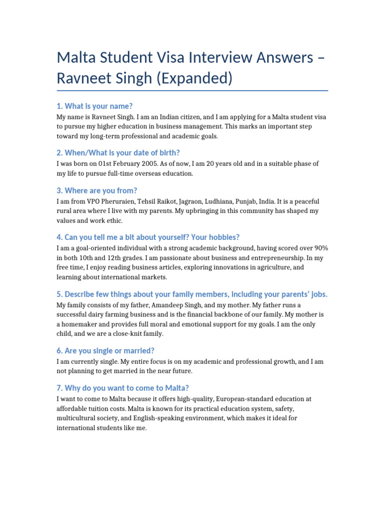 Ravneet Singh All Expanded Interview Answers | PDF