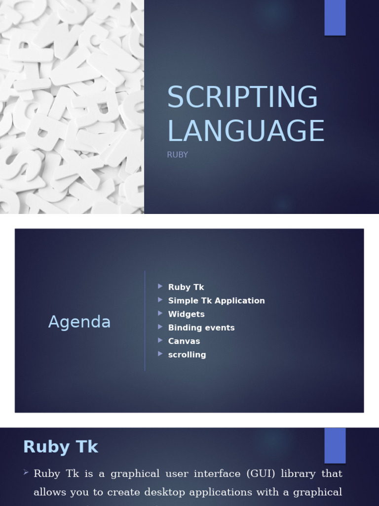 Scripting Language - Unit - 1 - Ii | PDF | Graphical User Interfaces ...