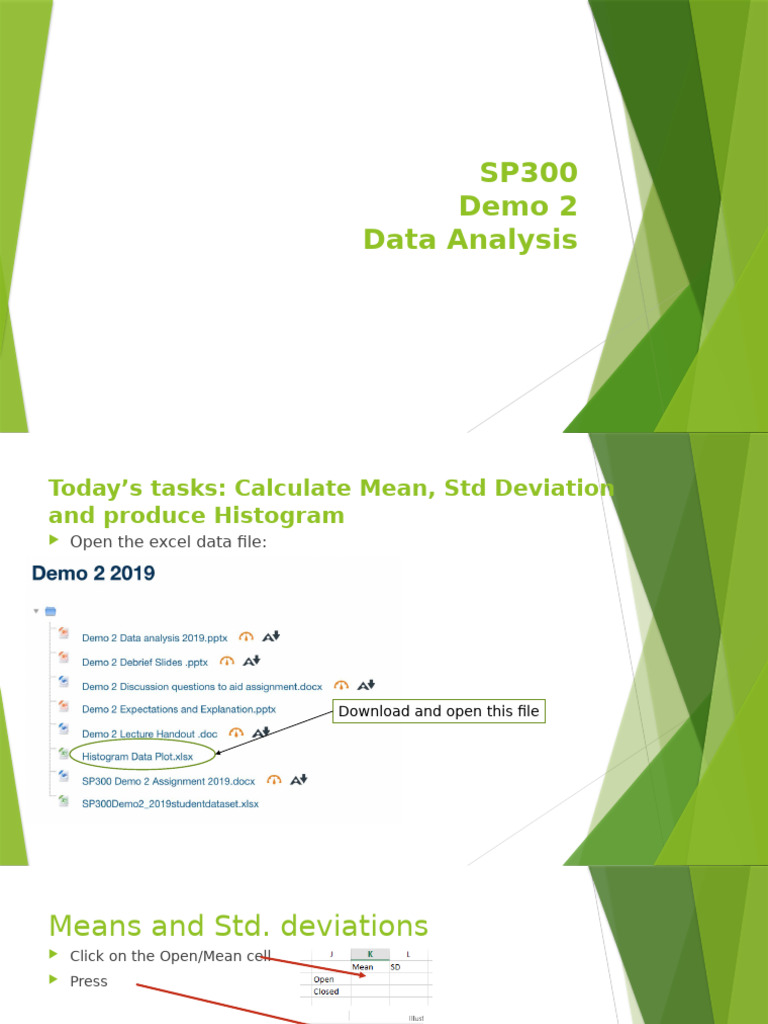 Demo 2 Data Analysis 2019 | PDF | Histogram | Standard Deviation