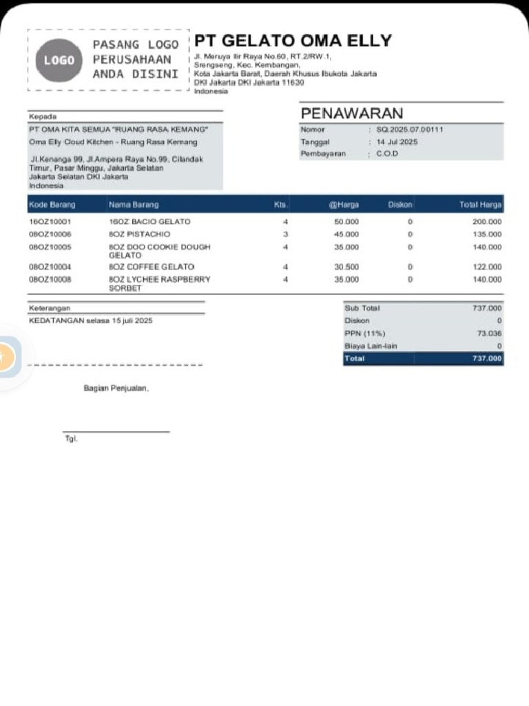 Do Gelato Ruang Rasa Ampera TGL 14 Juli 2025 | PDF