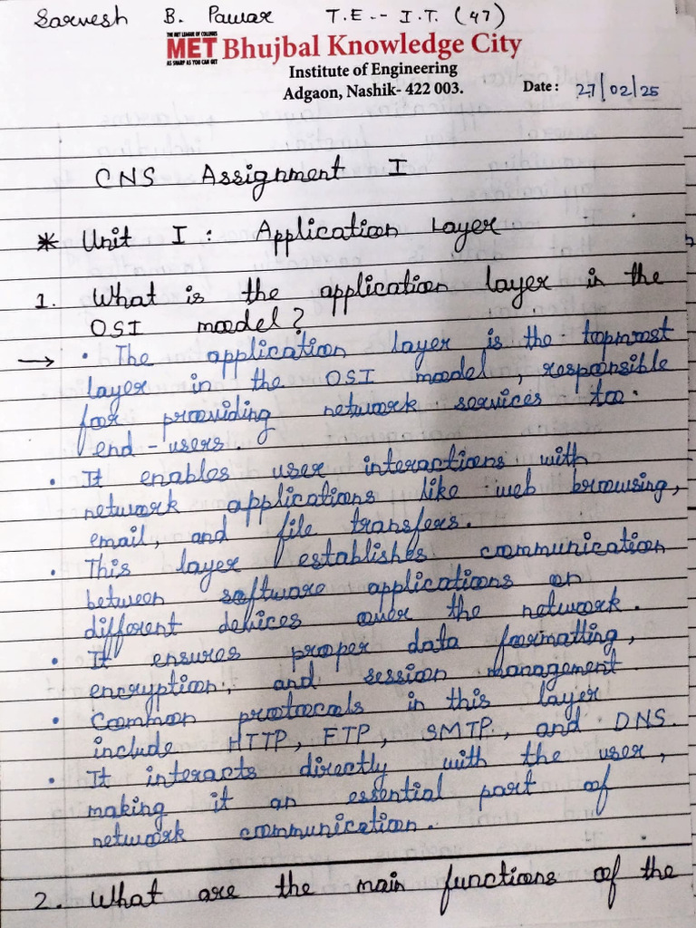 CNS Assignment 1 With Solution | PDF