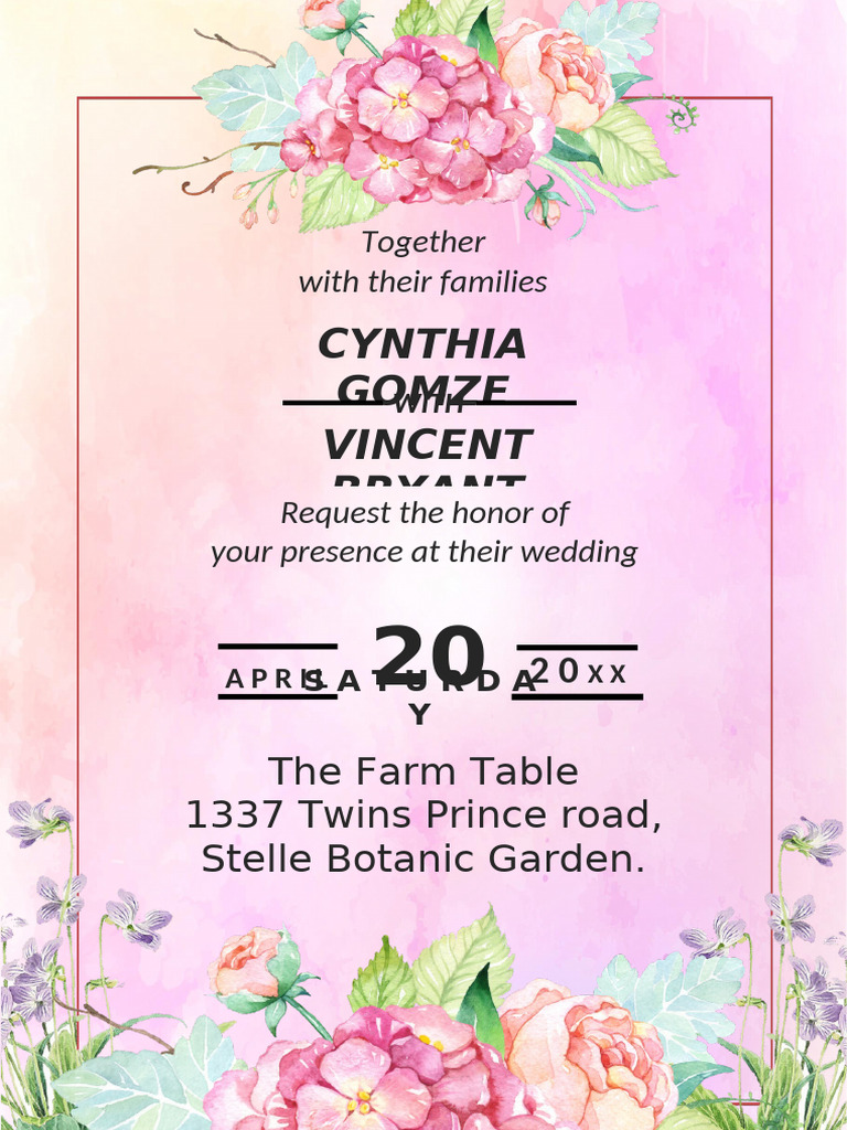 Wedding Invitation Card | PDF