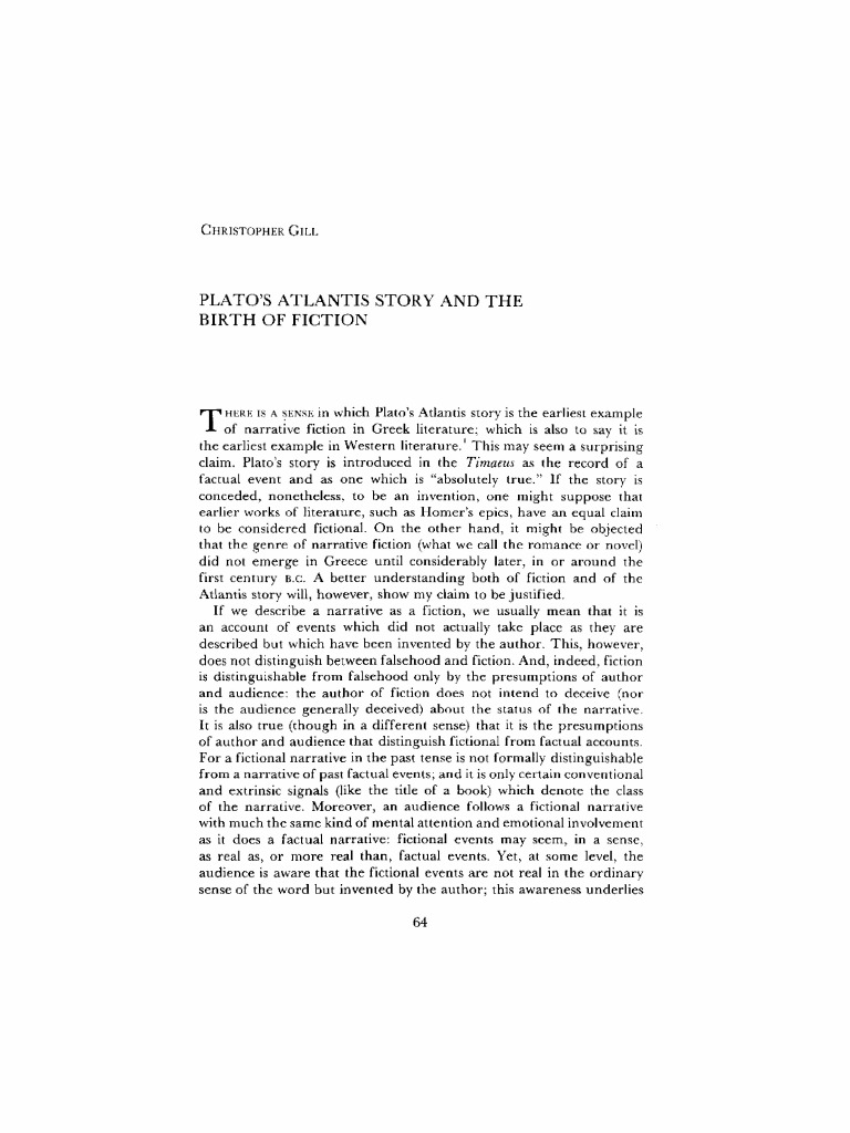 Plato's Atlantis Story and The | PDF | Plato | Socrates