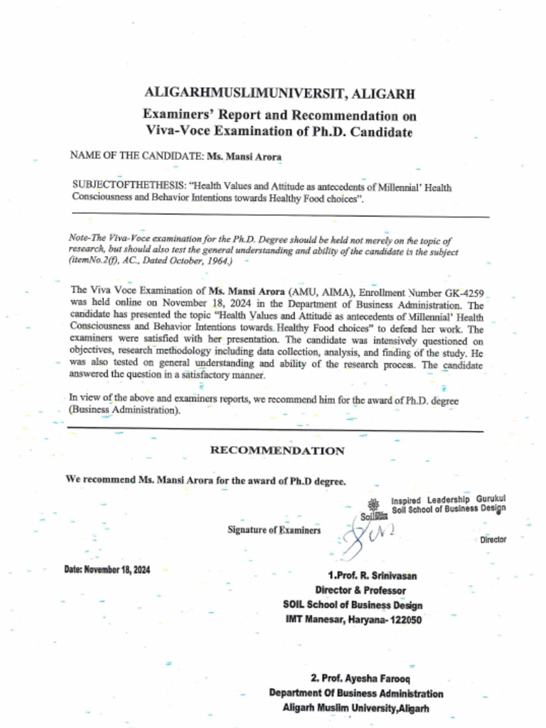 PHD Performa | PDF