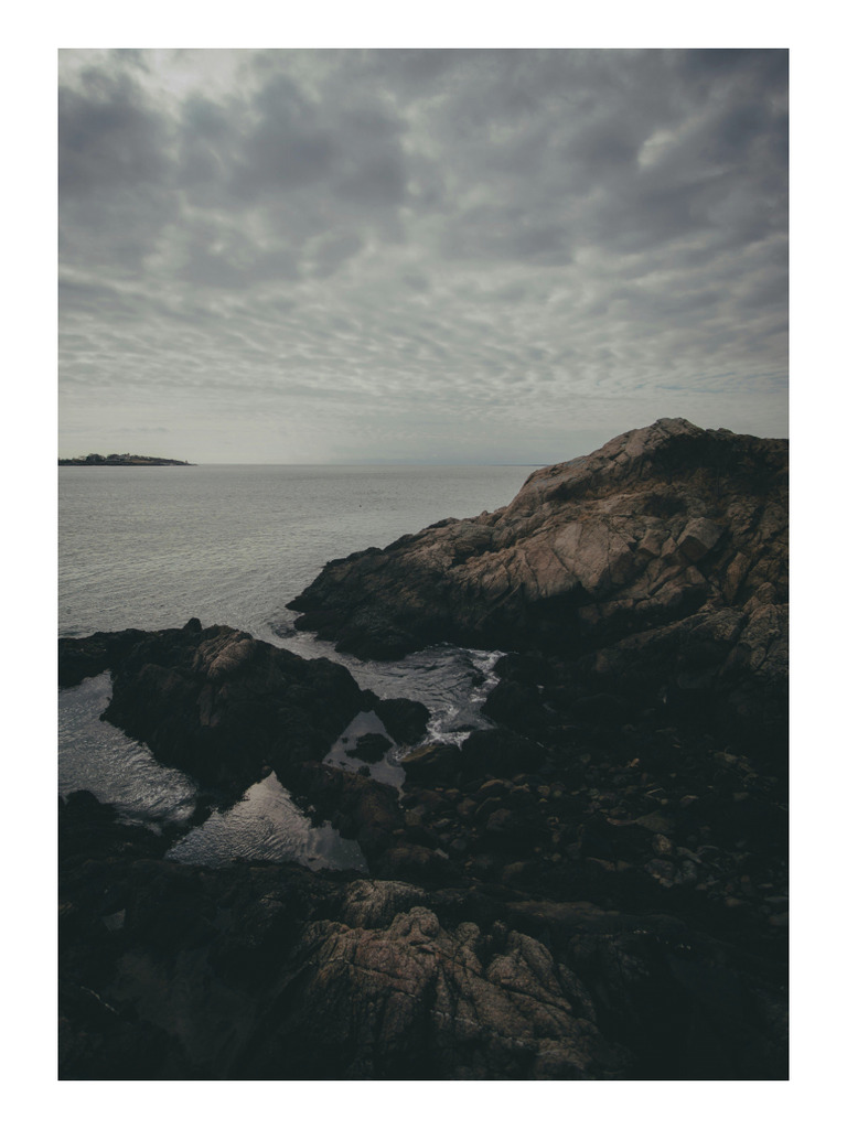 Low Brightness Rock Sea Scenery Wallpaper | PDF