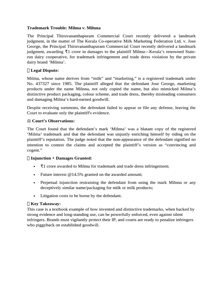 Milma v. Milnna | PDF