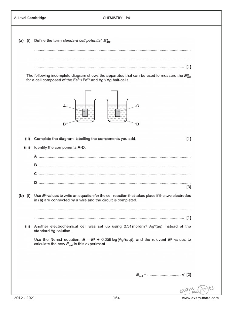 Electrochemistry 2 | PDF