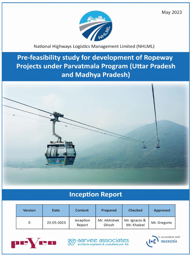 Dewas Ropeway Project Prefeasibility Study | PDF