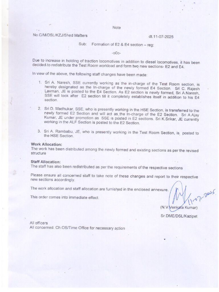 Formation of E2 & E4 Section | PDF