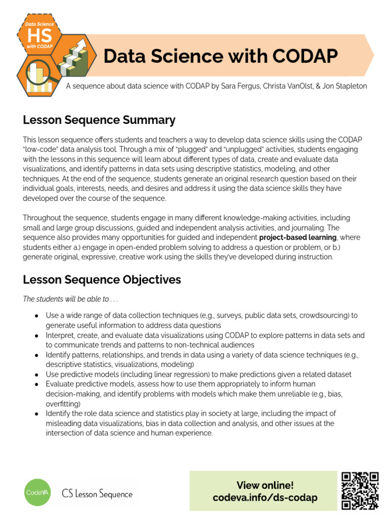 CODAP Sequence Complete | PDF | Data Science | Comma Separated Values