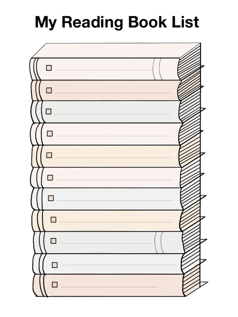 Reading List Goals Tracker Template | PDF
