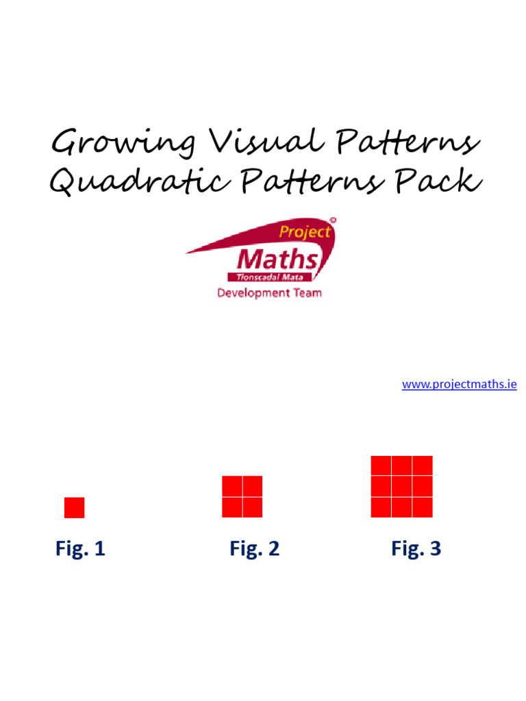 Quadratic Patterns Pack | PDF