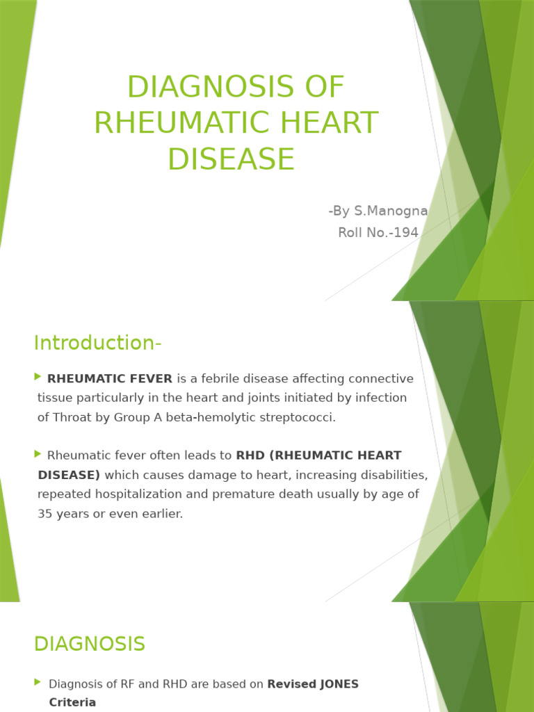RHD Diagnosis via Revised Jones Criteria | PDF
