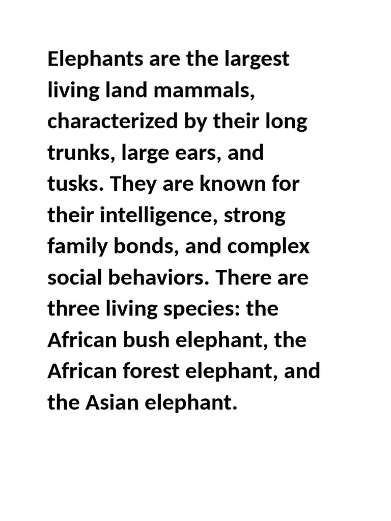 Elephants | PDF