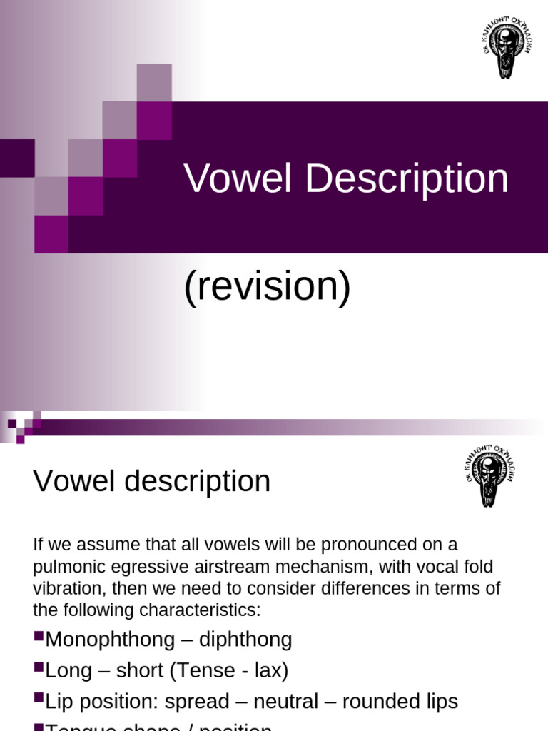 5а Vowel Description - revision | PDF