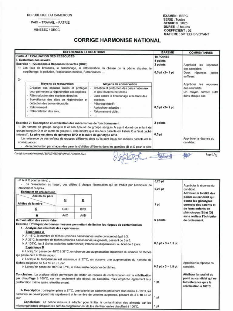 Bepc SVT | PDF