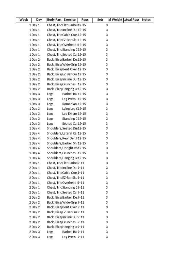 Shortcut To Size Tracker | PDF | Physical Fitness | Individual Sports
