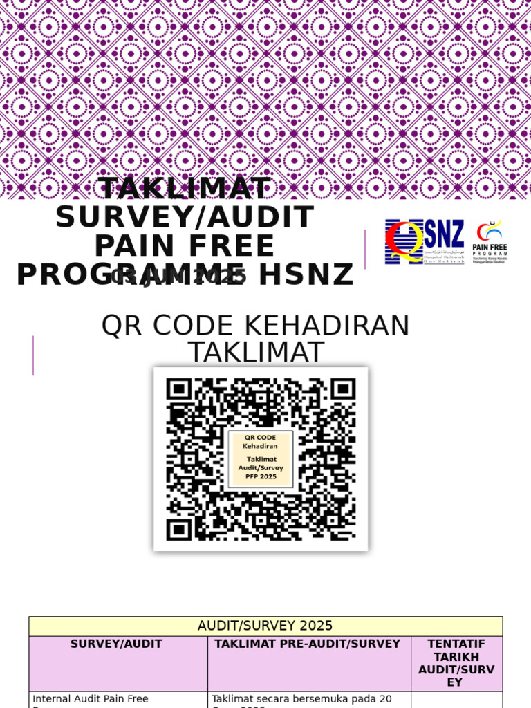 Taklimat Survey PFP 2025 | PDF
