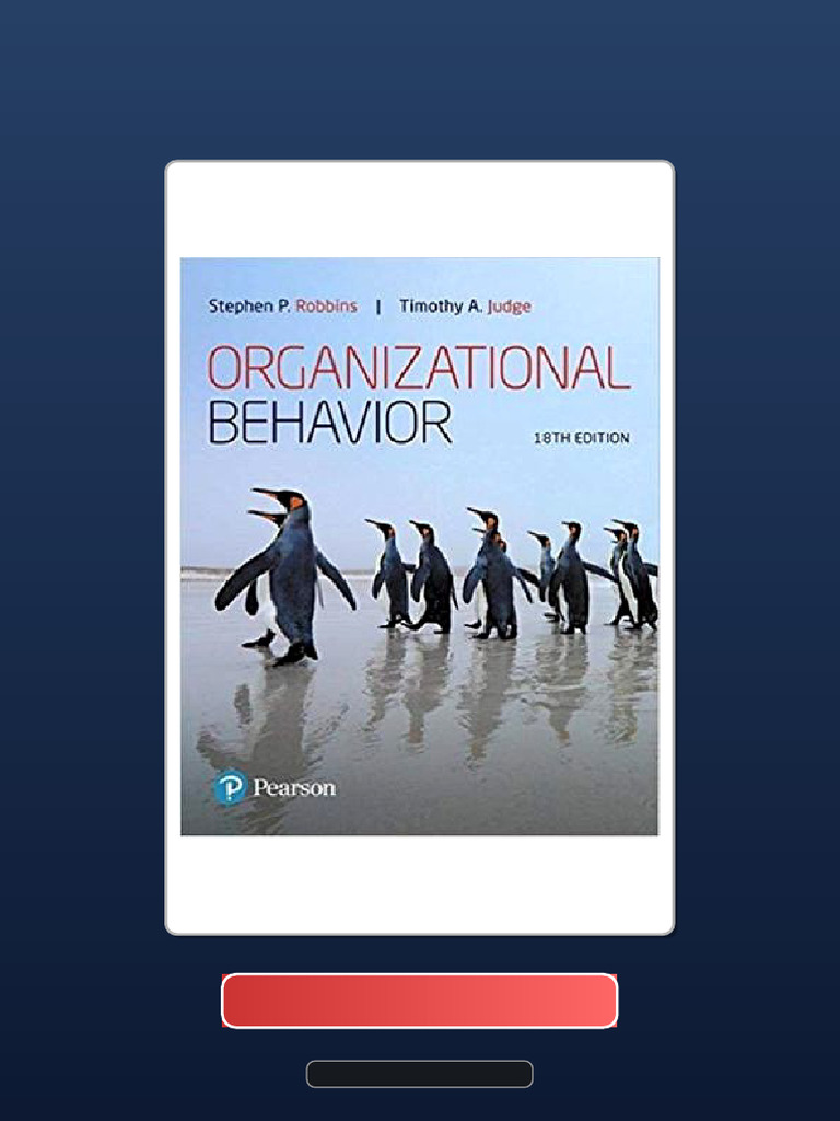 Organizational Behavior 18th Edition Stephen P Robbins Timothy A Judge ...