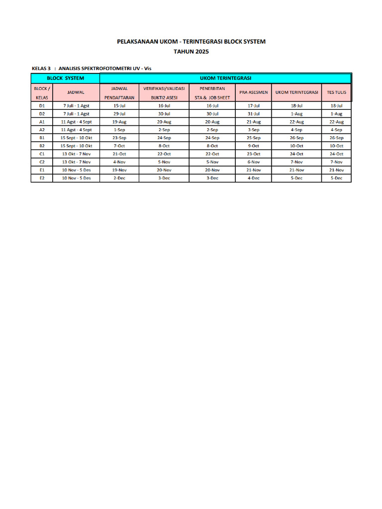 Jadwal | PDF