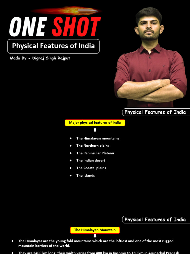 Major Physiographic Features of India | PDF | Himalayas | Physiographic ...
