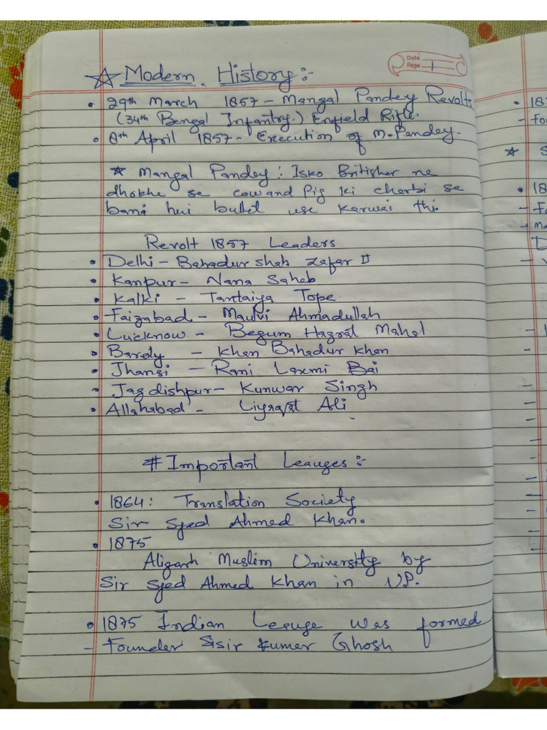 Modern History S. Notes | PDF