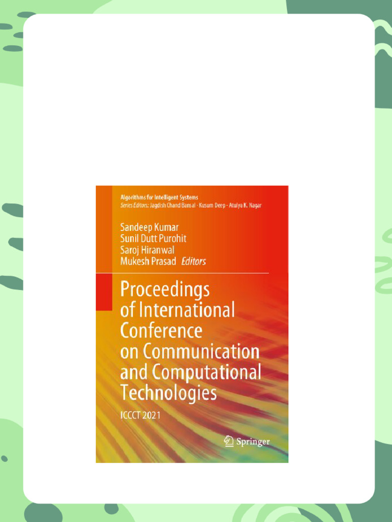 Proceedings of International Conference On Communication and Computational Technologies ICCCT ...