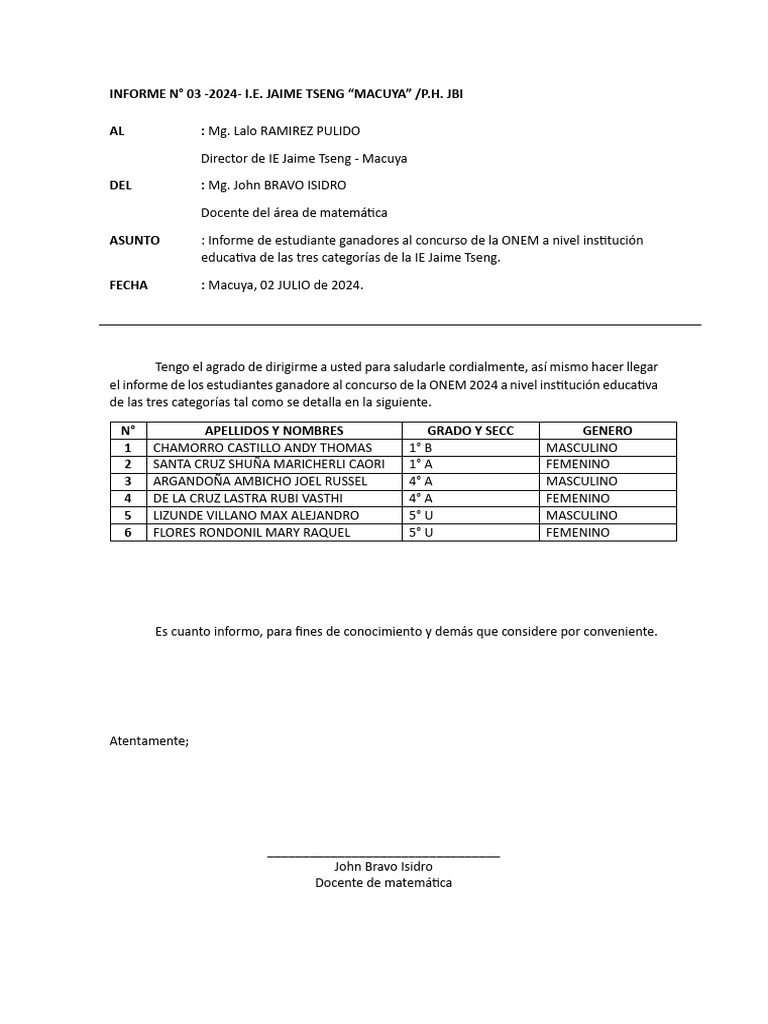 Informe 2 Onem 2024 | PDF