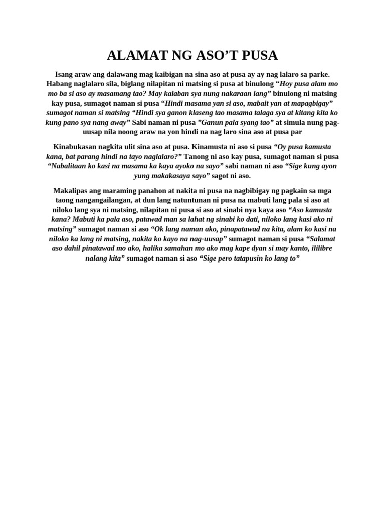 Alamat NG Aso | PDF