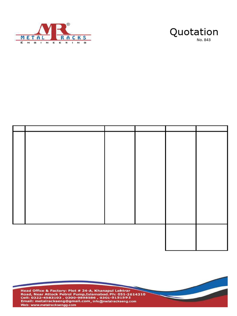 Step Add Racking Quotation SECP | PDF