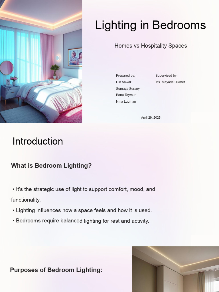 Bedroom Lighting: Designing For Style and Function | PDF | Lighting | Architectural Elements
