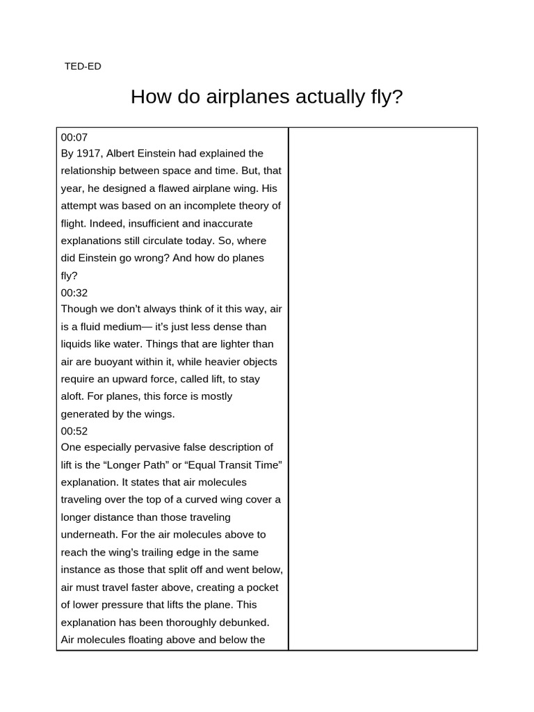 How Do Airplanes Actually Fly | PDF | Lift (Force) | Fluid Mechanics