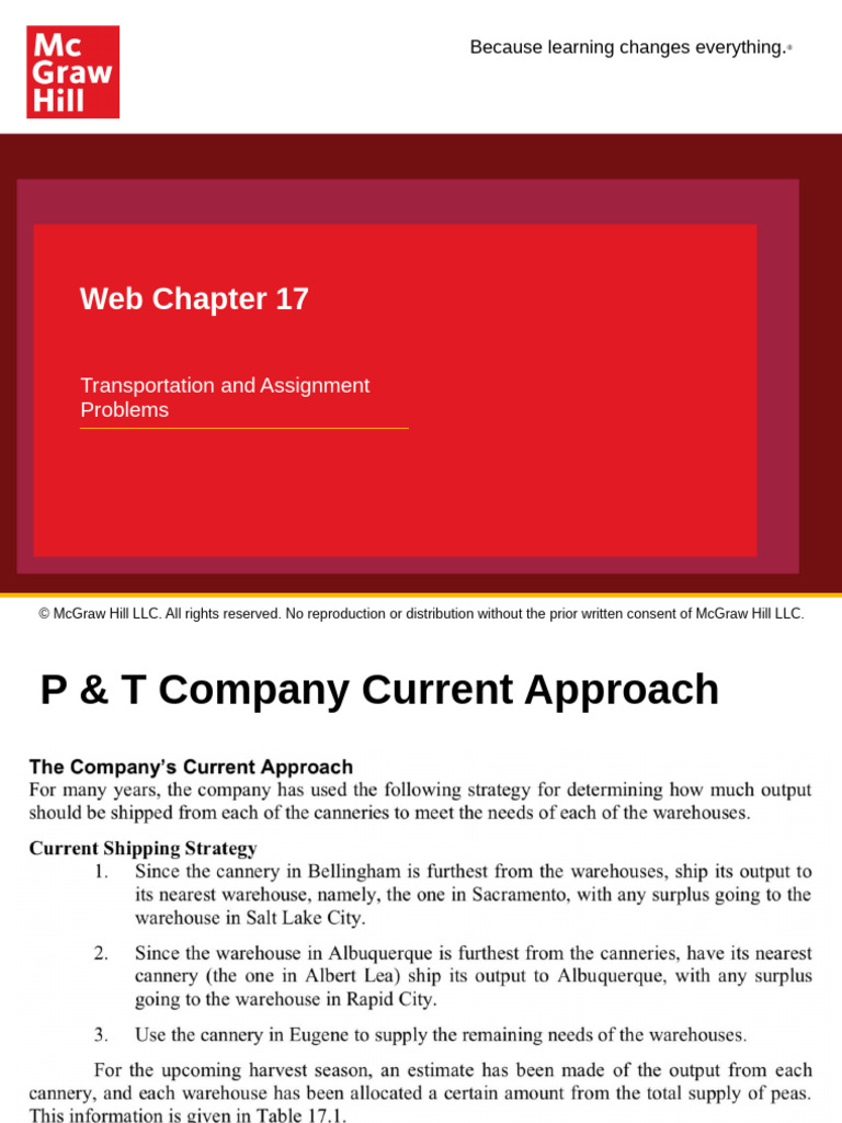 8 - (TRANSPO) Hillier 7e WebCh17 PPT Accessible | PDF | Oil Refinery | Texas