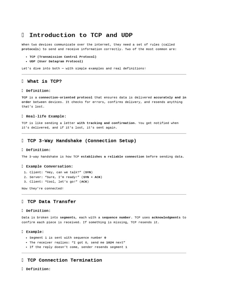 TCP vs UDP: Key Protocols Explained | PDF | Transmission Control ...