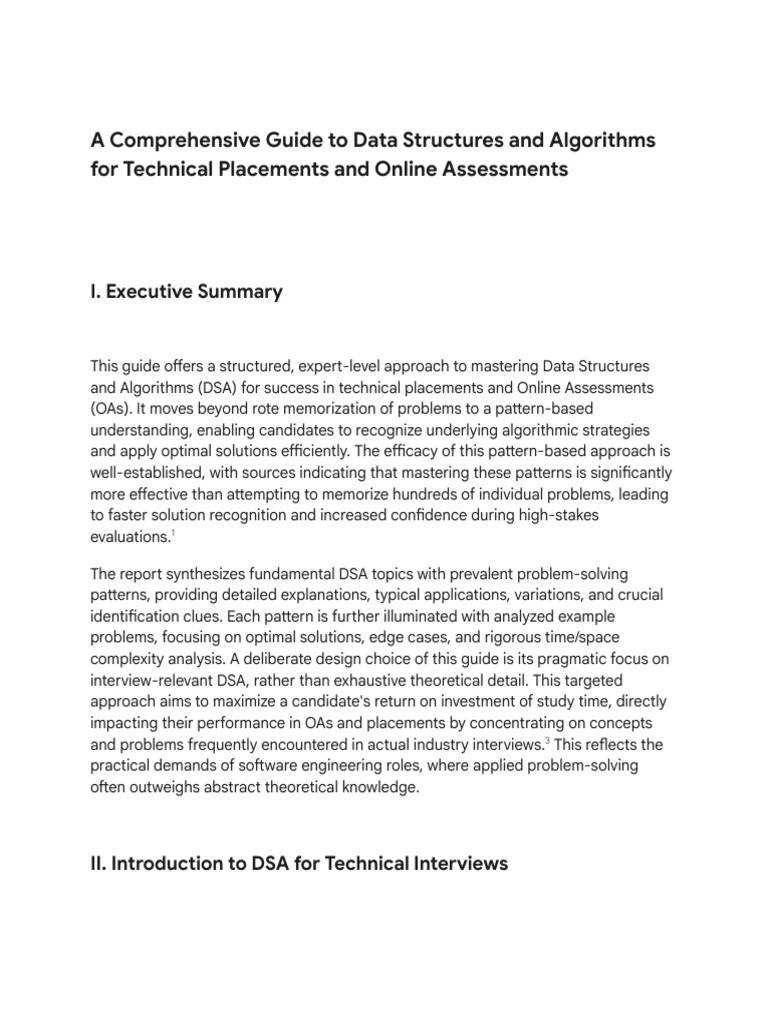 DSA Patterns For Placements | PDF | Applied Mathematics | Algorithms And Data Structures