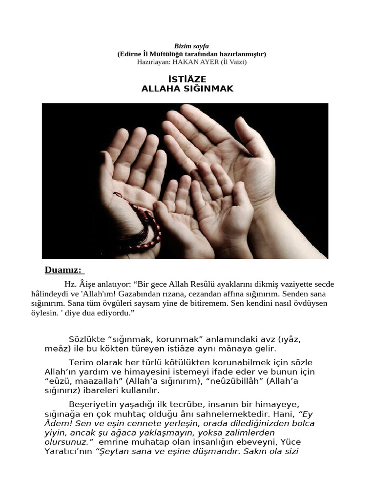 İsti̇aze 02.03. 2018 | PDF