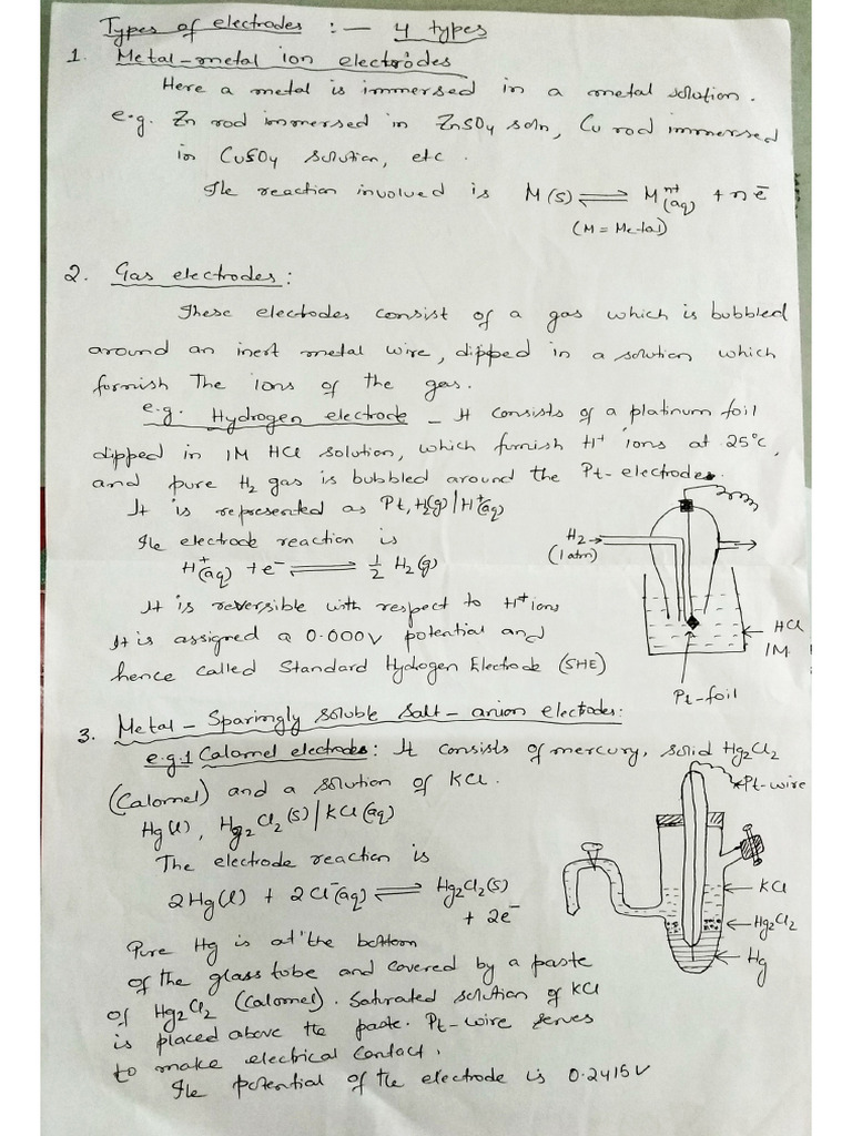 Types of Electrodes | PDF