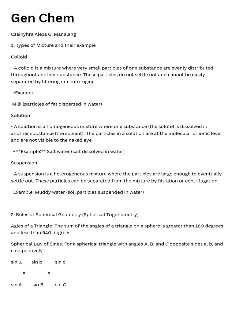 Gen Chem - 20240522 - 111049 - 0000 | PDF | Mixture | Elementary Geometry