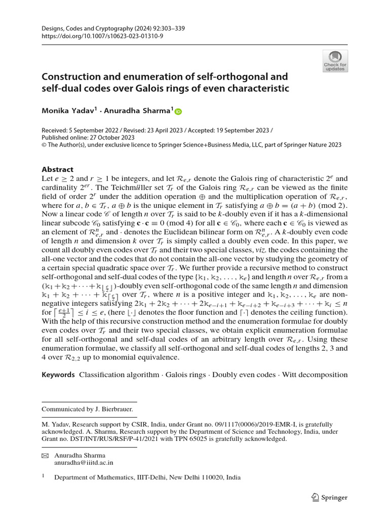 Construction and Enumeration of Self-Orthogonal Over Galos Ring of Even ...