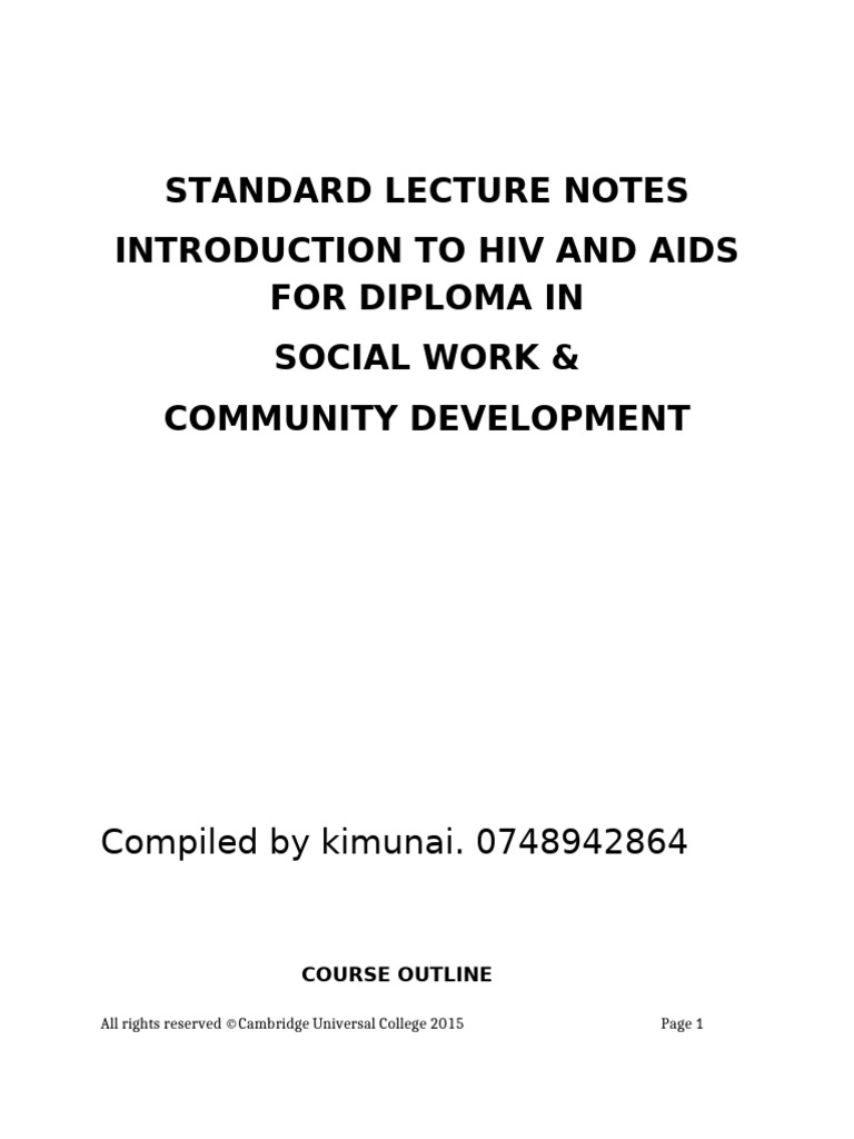 HIV AIDS notes | PDF | Immune System | Hiv/Aids