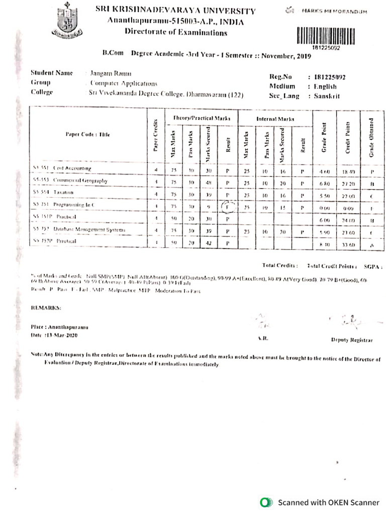 Degree Mark Memo | PDF