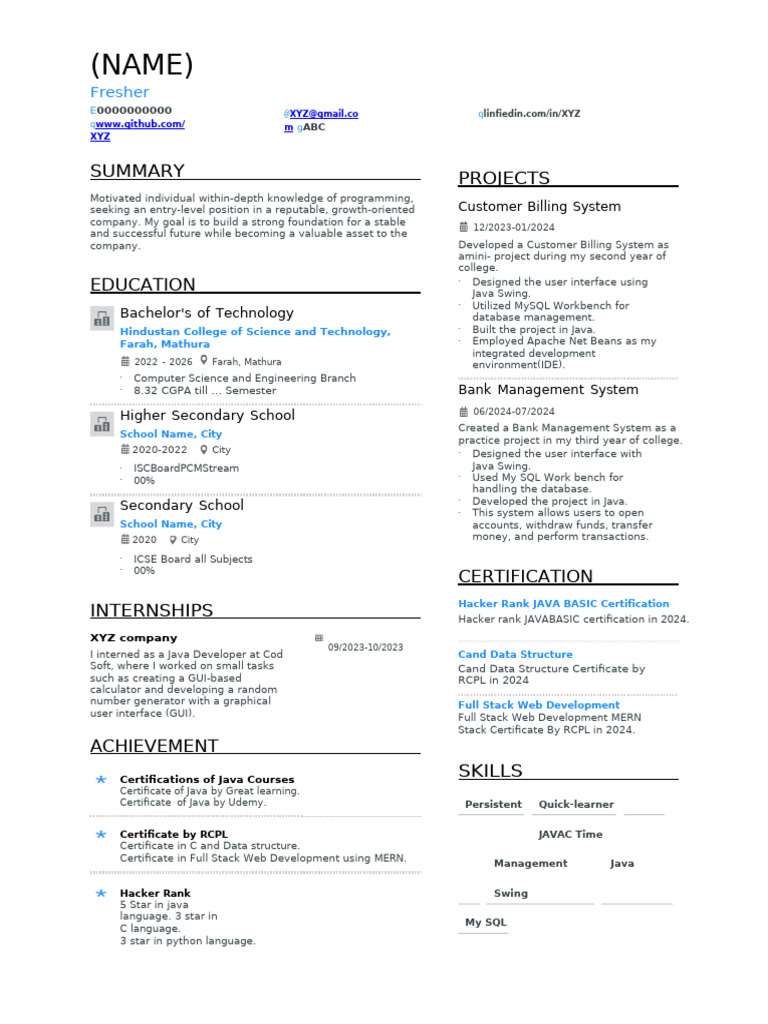 Resume PDF | PDF | My Sql | Computing