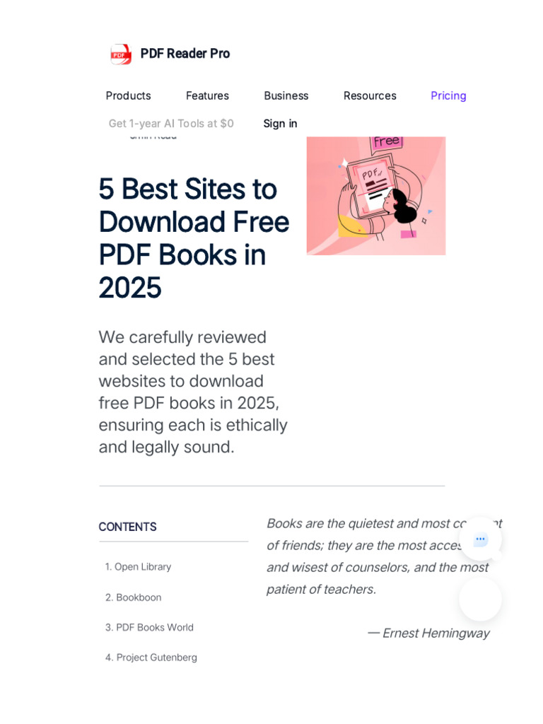5 Best Sites to Download Free PDF Books in 2025丨PDF Reader Pro | PDF ...