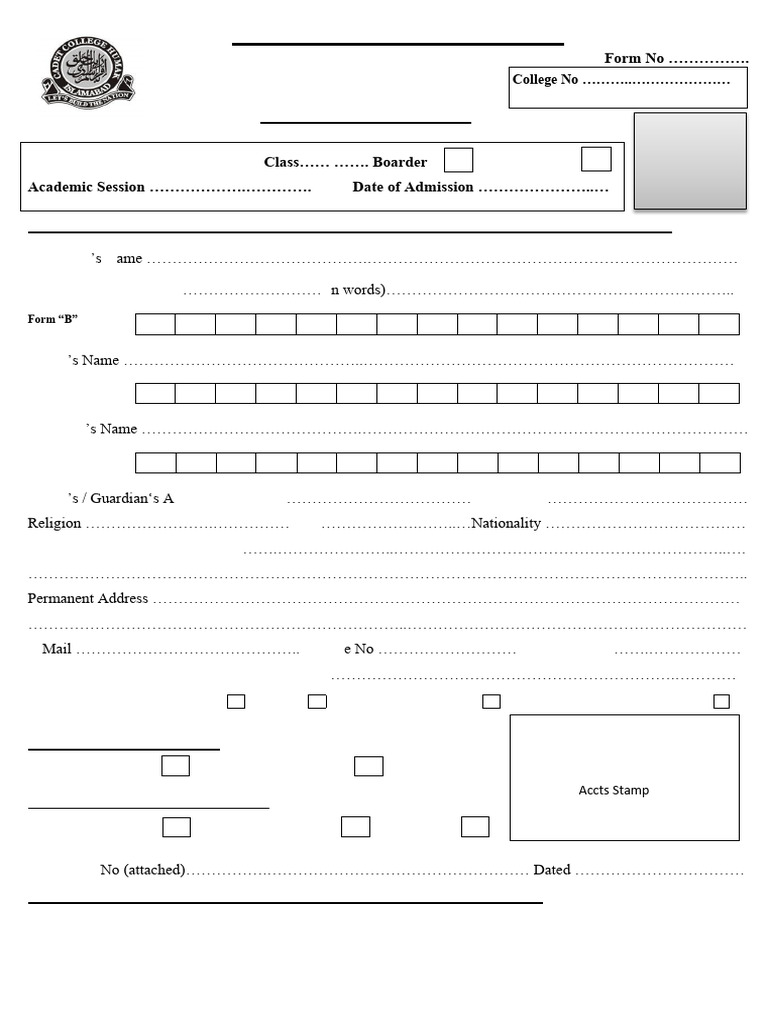 Cadet College Humak Admission Form 2025 | PDF | Justice | Crime & Violence