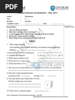 VCE Mathematical Methods Formula Sheet | PDF | Area | Mathematics
