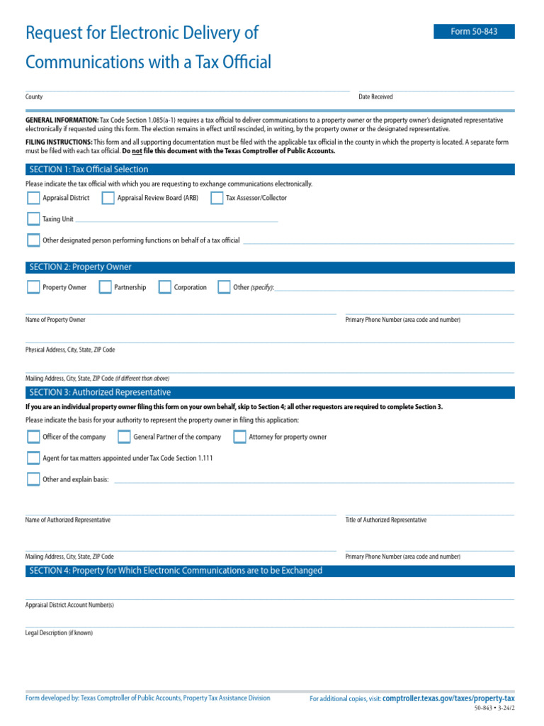 Electronic Tax Communication Request Form | PDF | Email Address | Zip Code