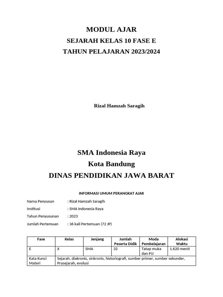 Modul Ajar IPS Baru Rizal | PDF