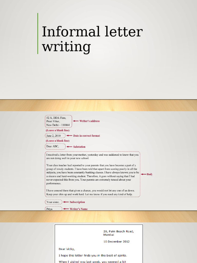 Informal Letter Writing | PDF