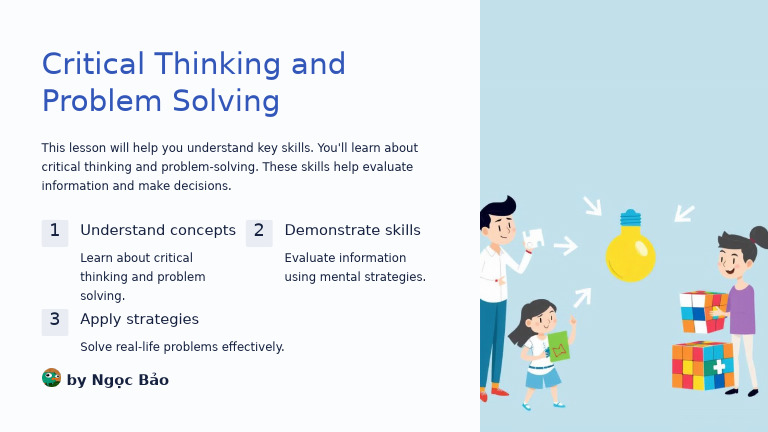 Critical Thinking and Problem Solving | PDF